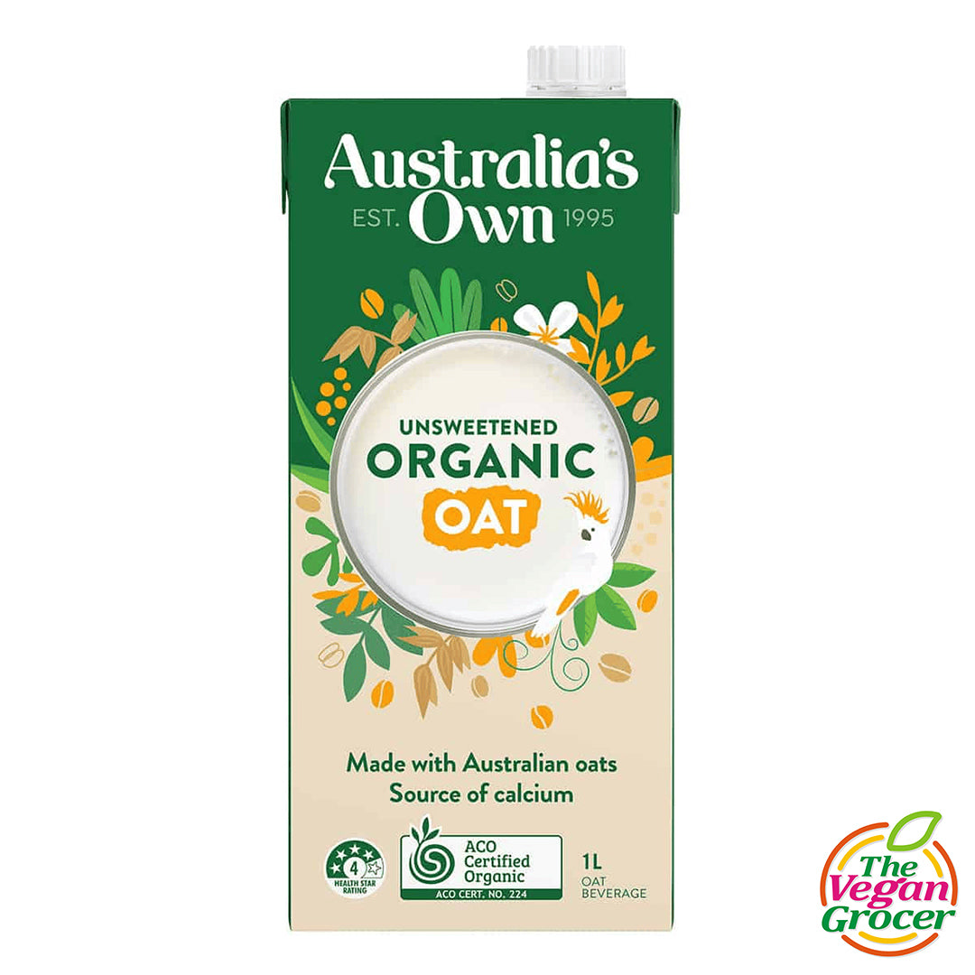Australia’s Own Organic Oat Milk Unsweetened 1L (soy-free, sugar-free ...