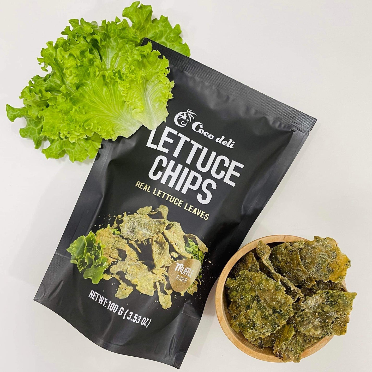 Coco Deli Lettuce Chips Truffle Flavor 100g – The Vegan Grocer Ph