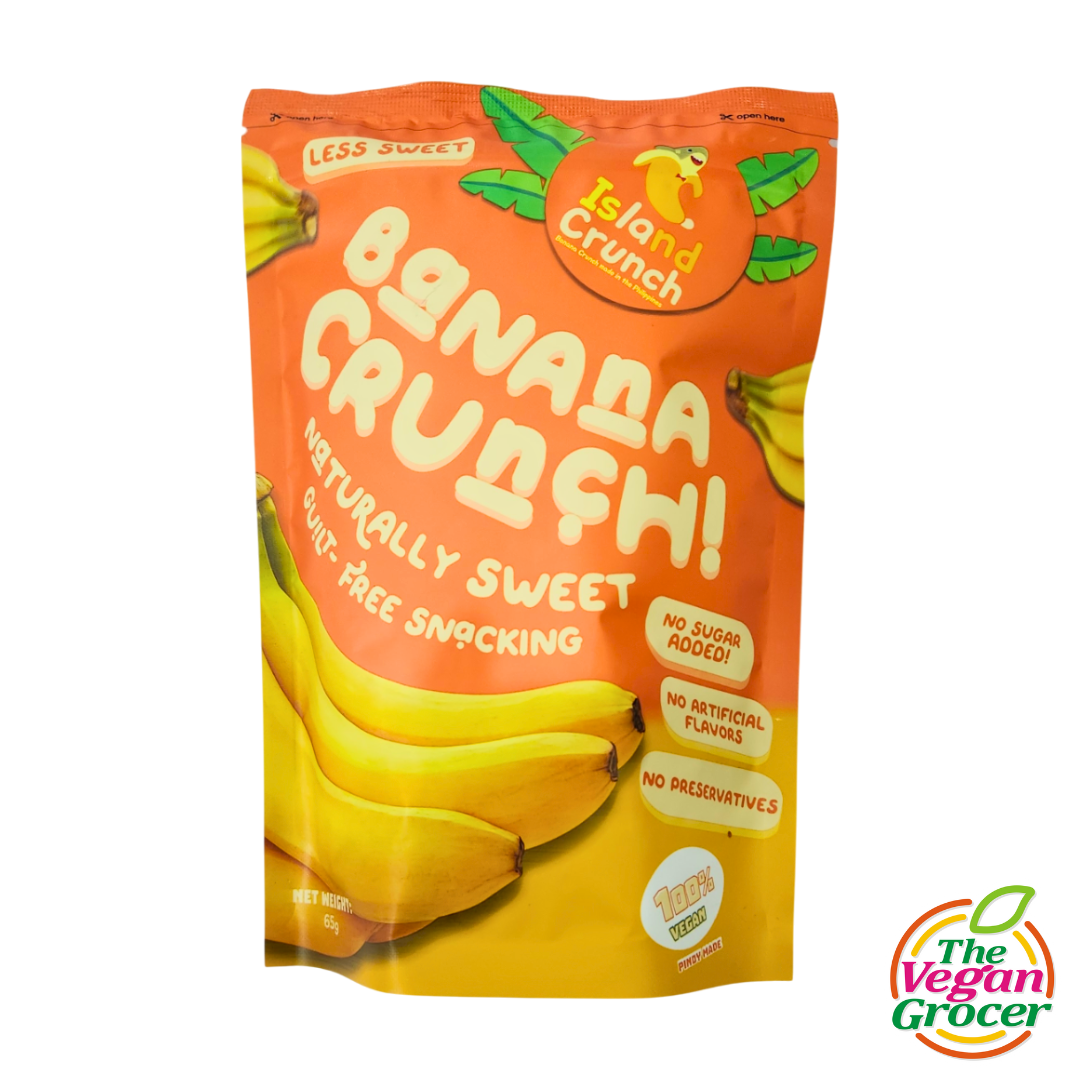 Island Crunch Banana Crunch 65g - Less Sweet – The Vegan Grocer Ph