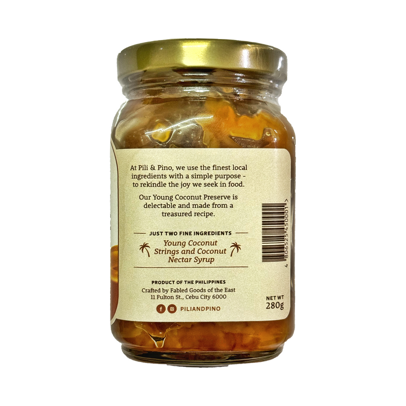 Pili & Pino Young Coconut Preserve 280g (gluten-free) – The Vegan Grocer Ph