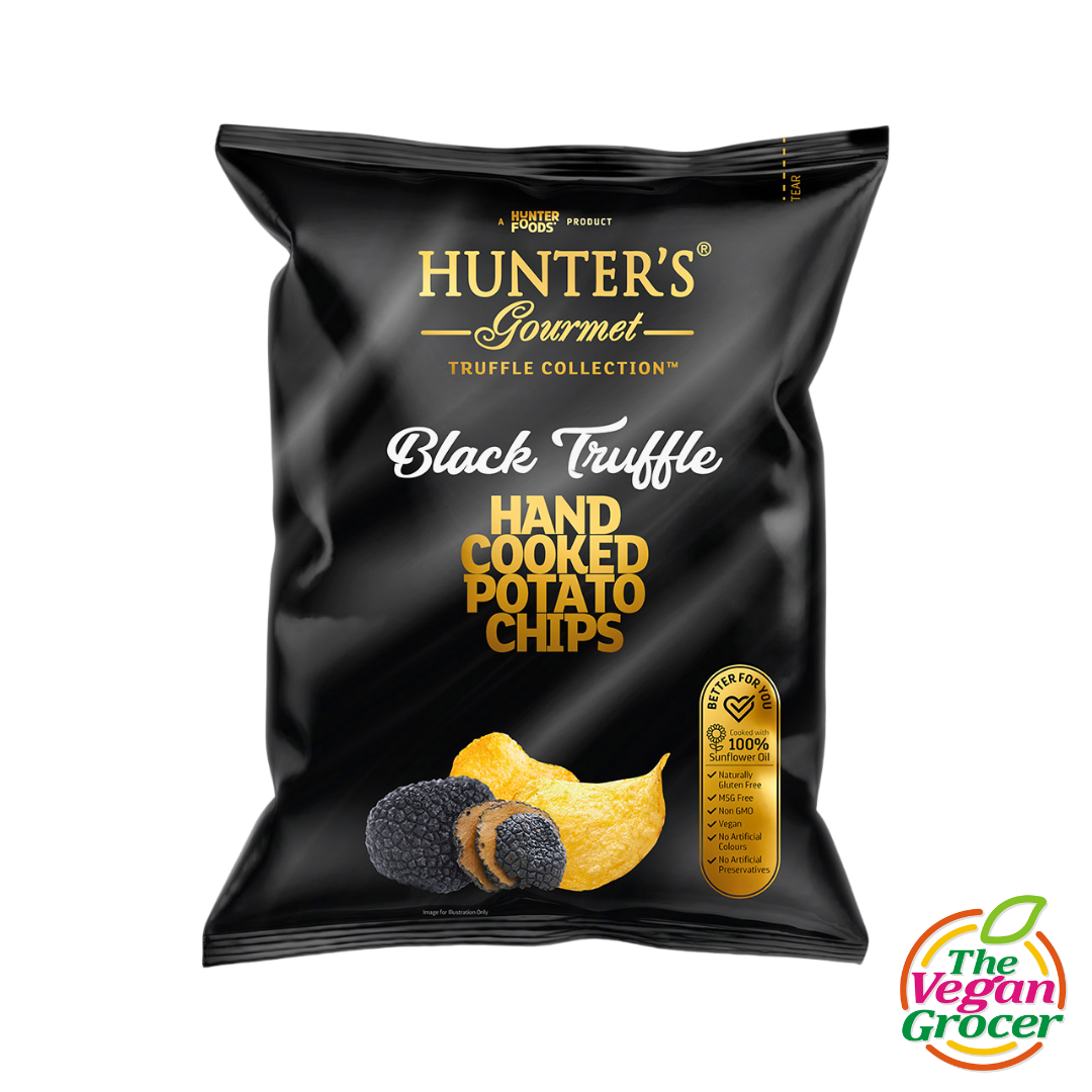 Hunters Gourmet Black Truffle Hand Cooked Potato Chips 125g (gluten-fr ...
