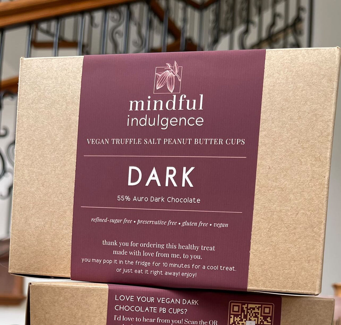 Mindful Indulgence Dark Chocolate Peanut Butter Cups 6pcs – The Vegan ...
