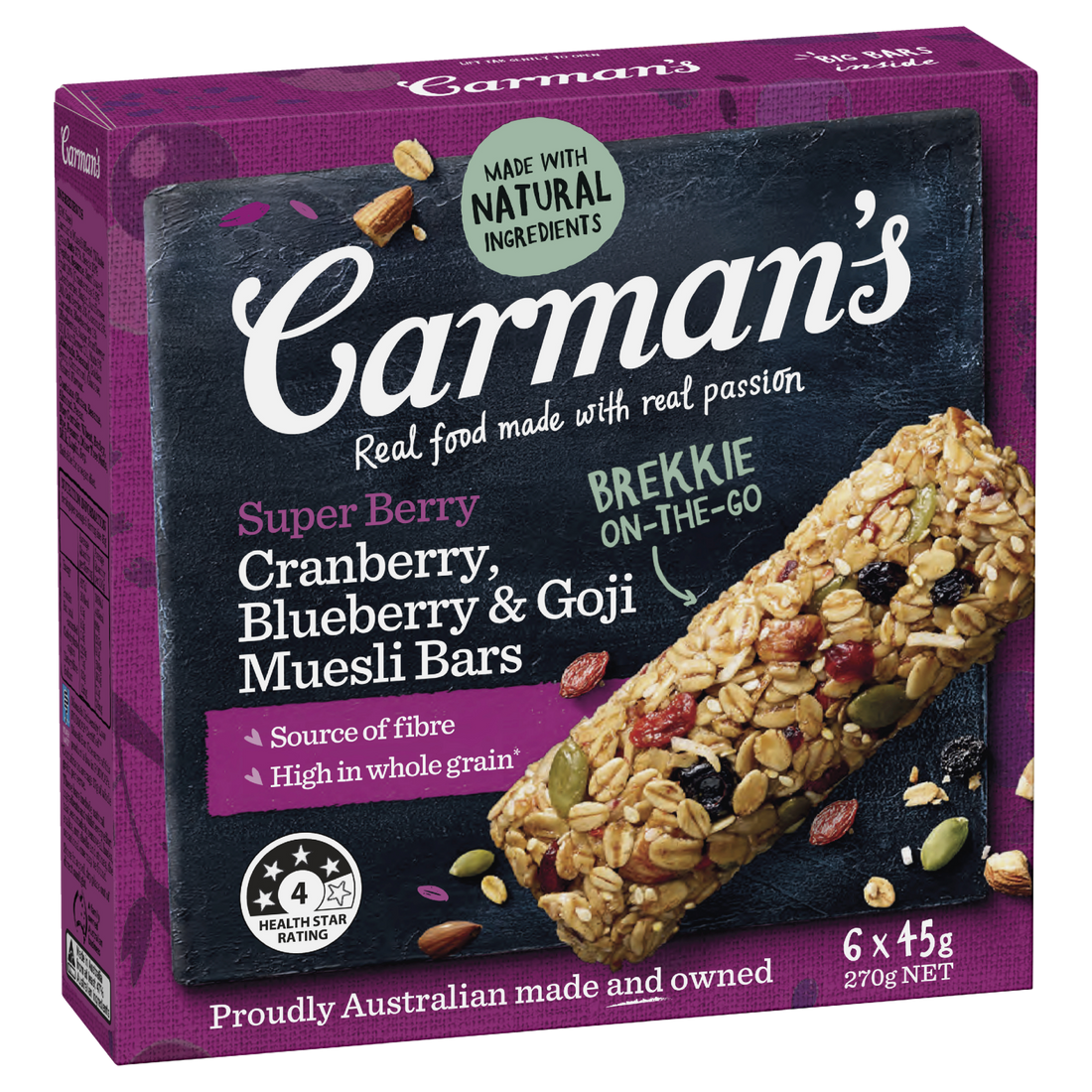 Carman's Super Berry Muesli Bar 6s – The Vegan Grocer Ph