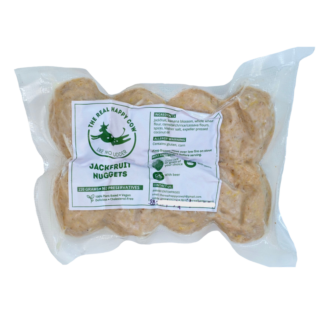 The Real Happy Cow Jackfruit Chicken Nuggets 8pcs – The Vegan Grocer Ph