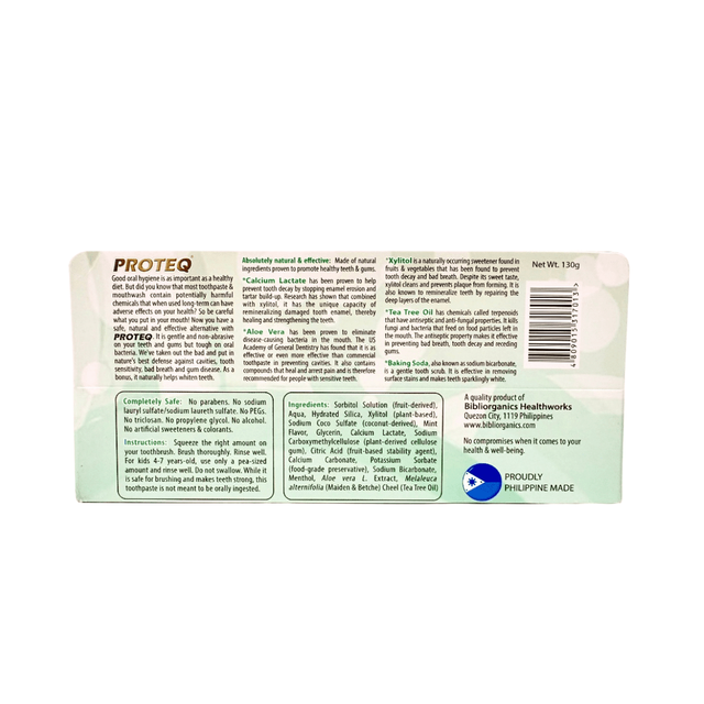 Proteq Natural Toothpaste 130g – The Vegan Grocer Ph