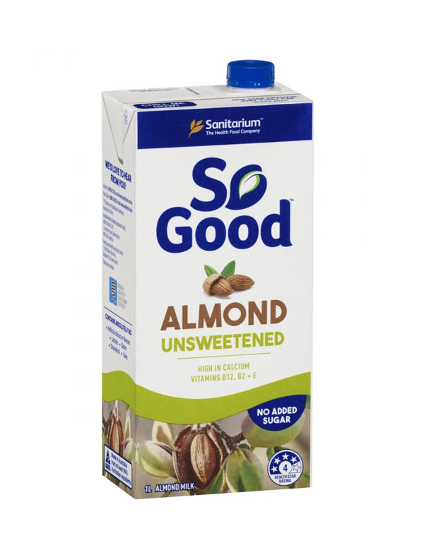 So Good Almond Milk Unsweetened 1L – The Vegan Grocer Ph
